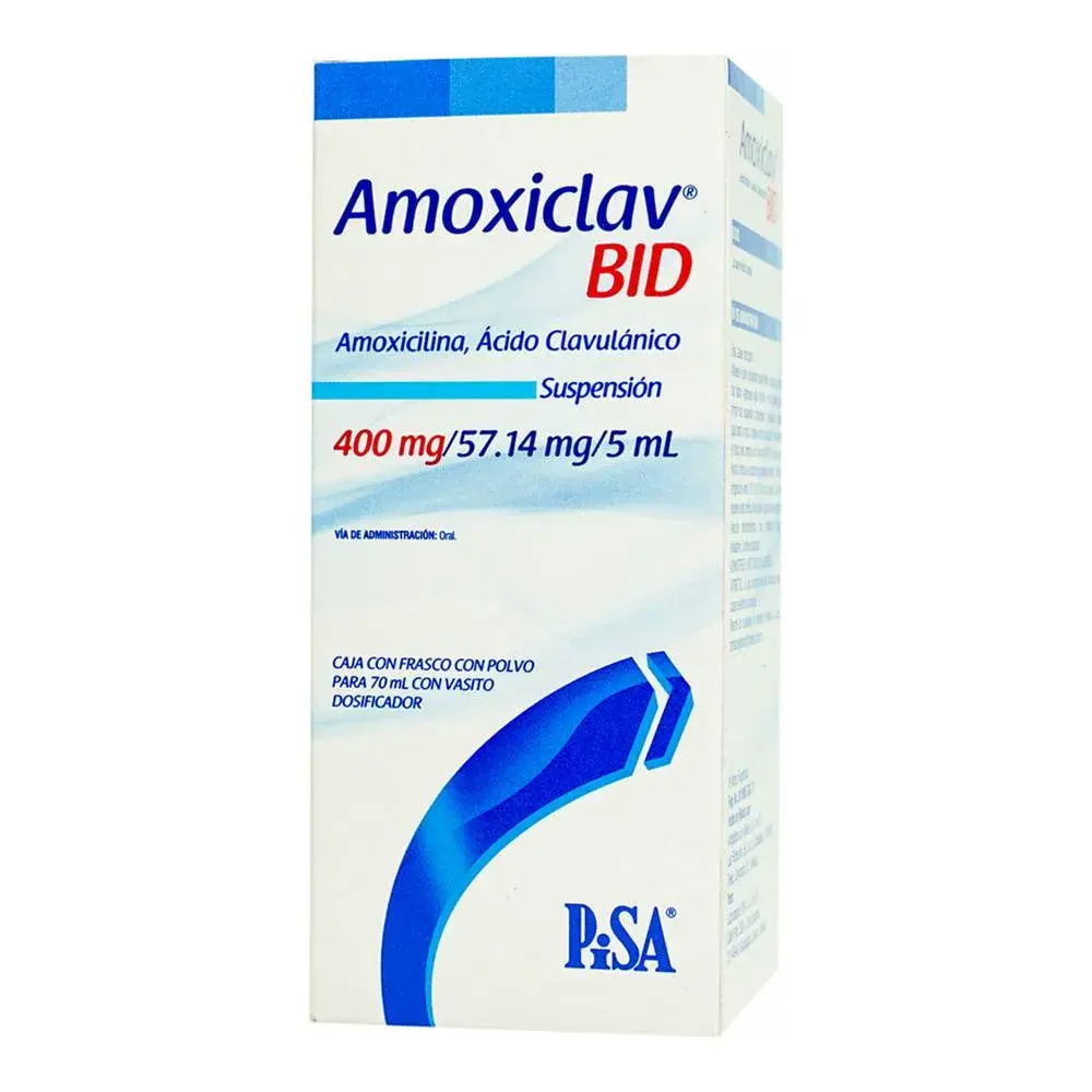 AMOXICLAV BID 400/57MG/5ML SUSPENSION 70ML | Farmacias MV